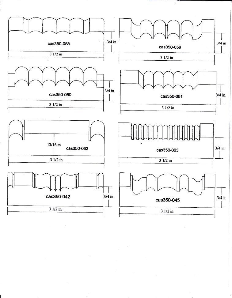 Dane Hill moulding knives- custom moulding knives